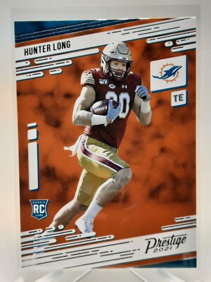 Hunter Long 2021 Panini Prestige #271 Base Rookie RC NFL Miami Dolphins ...