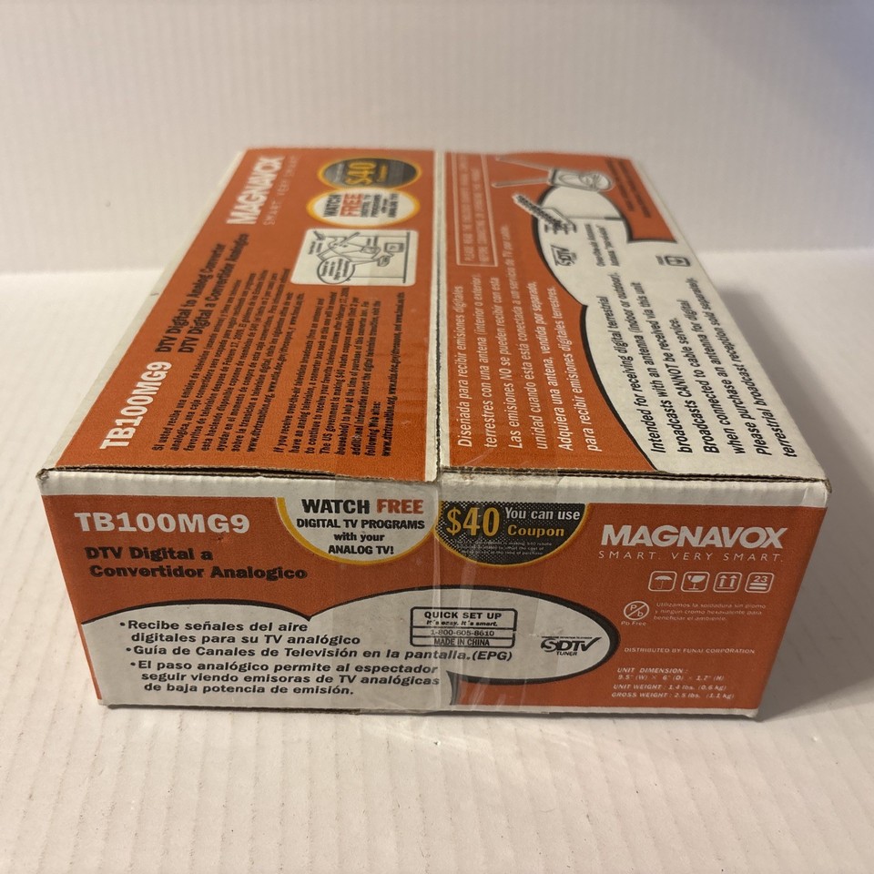 SDTV Magnavox Digital to Analog Converter Box TB100MG9 New | eBay