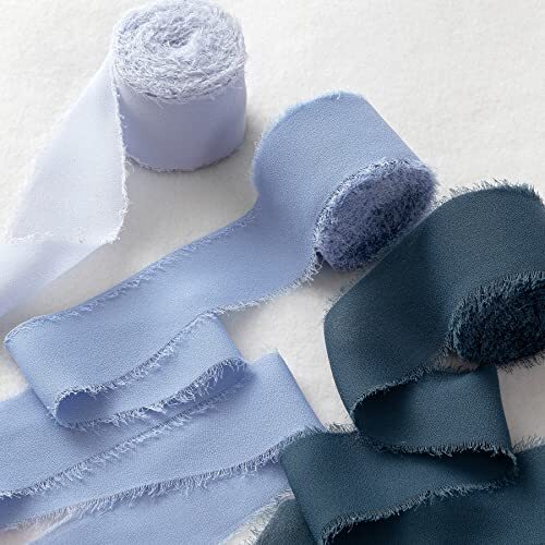 JEDIA Dusty Blue Ribbon 3 Rolls Graduation Ribbons 1.5" x 7Yd Ribbon ...