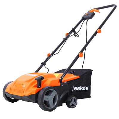 eSkde Garden Lawn Raker Scarifier Aerator 1500w Electric 320mm 4 ...