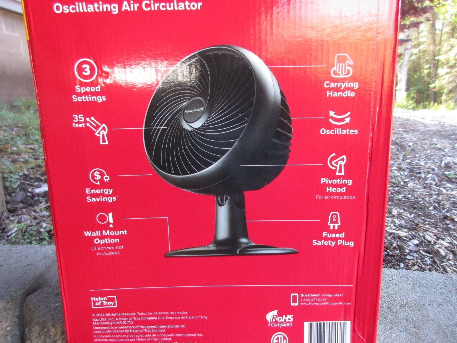 Honeywell Turbo Power Oscillating Electric 10 inch Table Fan, Black ...