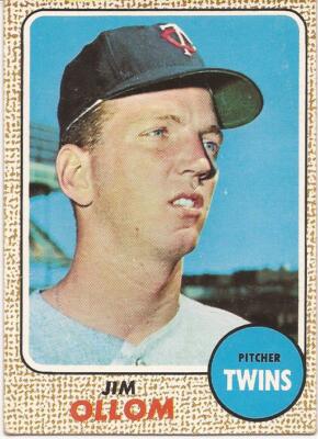 1968 Topps # 91 - JIM OLLOM - MINNESOTA TWINS - SET BREAK | eBay