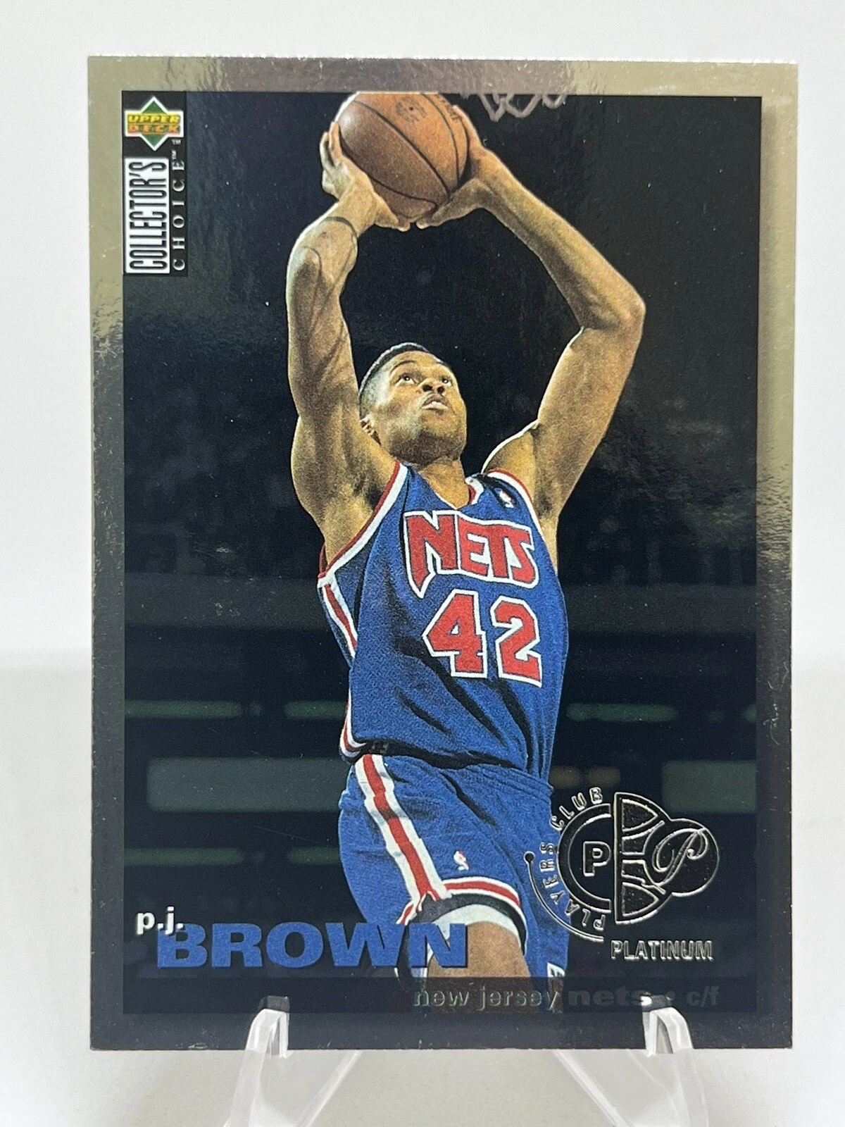 PJ Brown 1995 Collector's Choice #85 Player's Club Platinum Price Guide ...