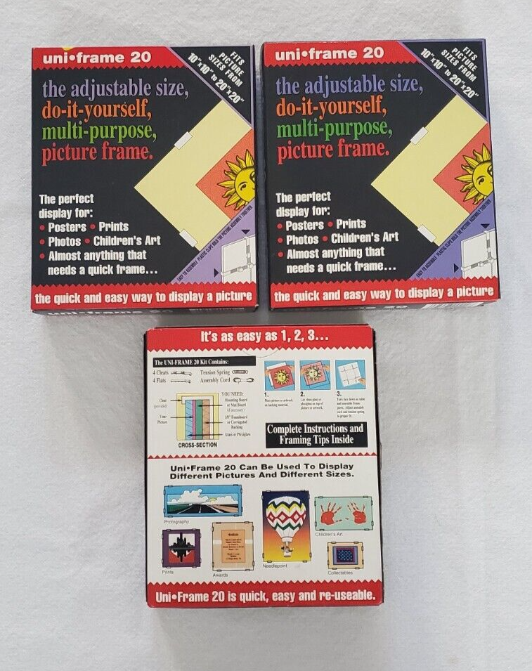 Uni-frame 20 Adjustable Acrylic Frame Size 10x10up to 20x20diy for sale ...