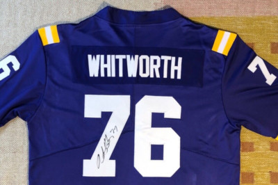 Andrew Whitworth Signed Autograph LSU Tigers NCAA Jersey EXACT PROOF ...