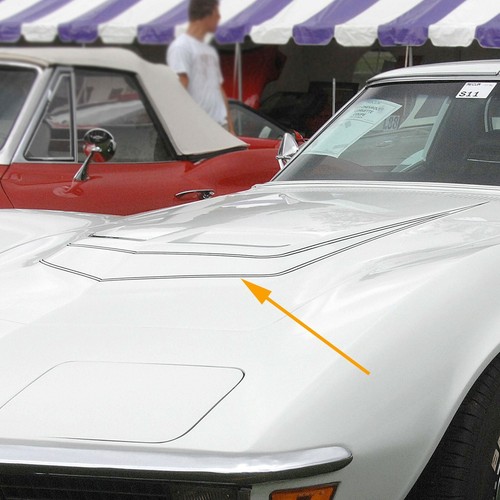 1970-1972 Corvette C3 Big Block Hood Stripe Kit Select Color | eBay
