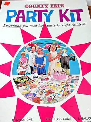 Vintage Party Planning Kit COUNTY FAIR Games Centerpiece Invitations ...