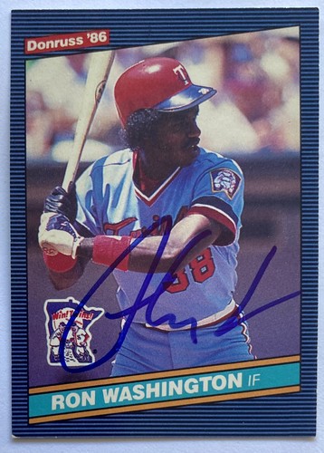 RON WASHINGTON SIGNED IP 1986 DONRUSS #560 MINNESOTA TWINS AUTO | eBay