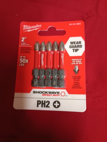 Milwaukee Shockwave Impact Duty Driver Bit, 5-Pack, 2in., Torx T25 ...