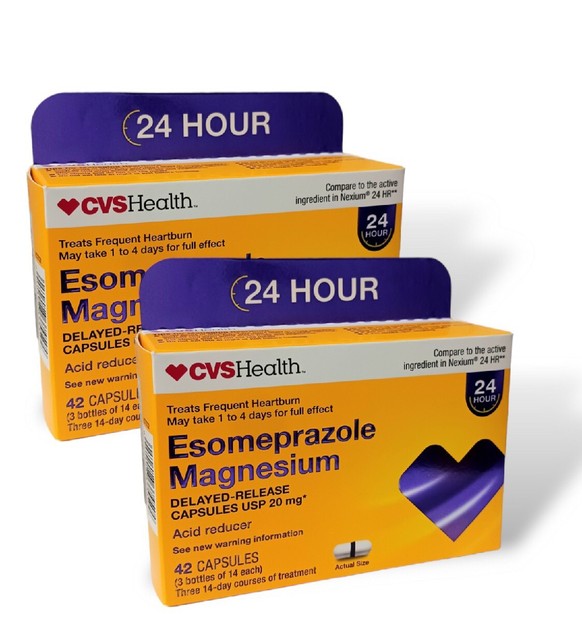 Esomeprazole Magnesium CVS Health 42 Capsules Exp 04/2022 for sale ...