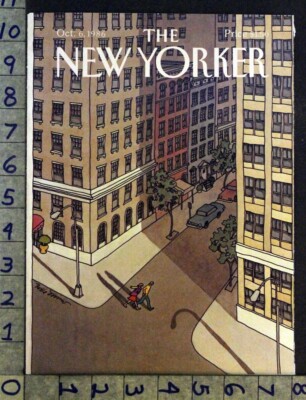 1986 CITY APARTMENT BUILDING ARCHITECT ROXIE MUNRO ART NEW YORKER COVER ...