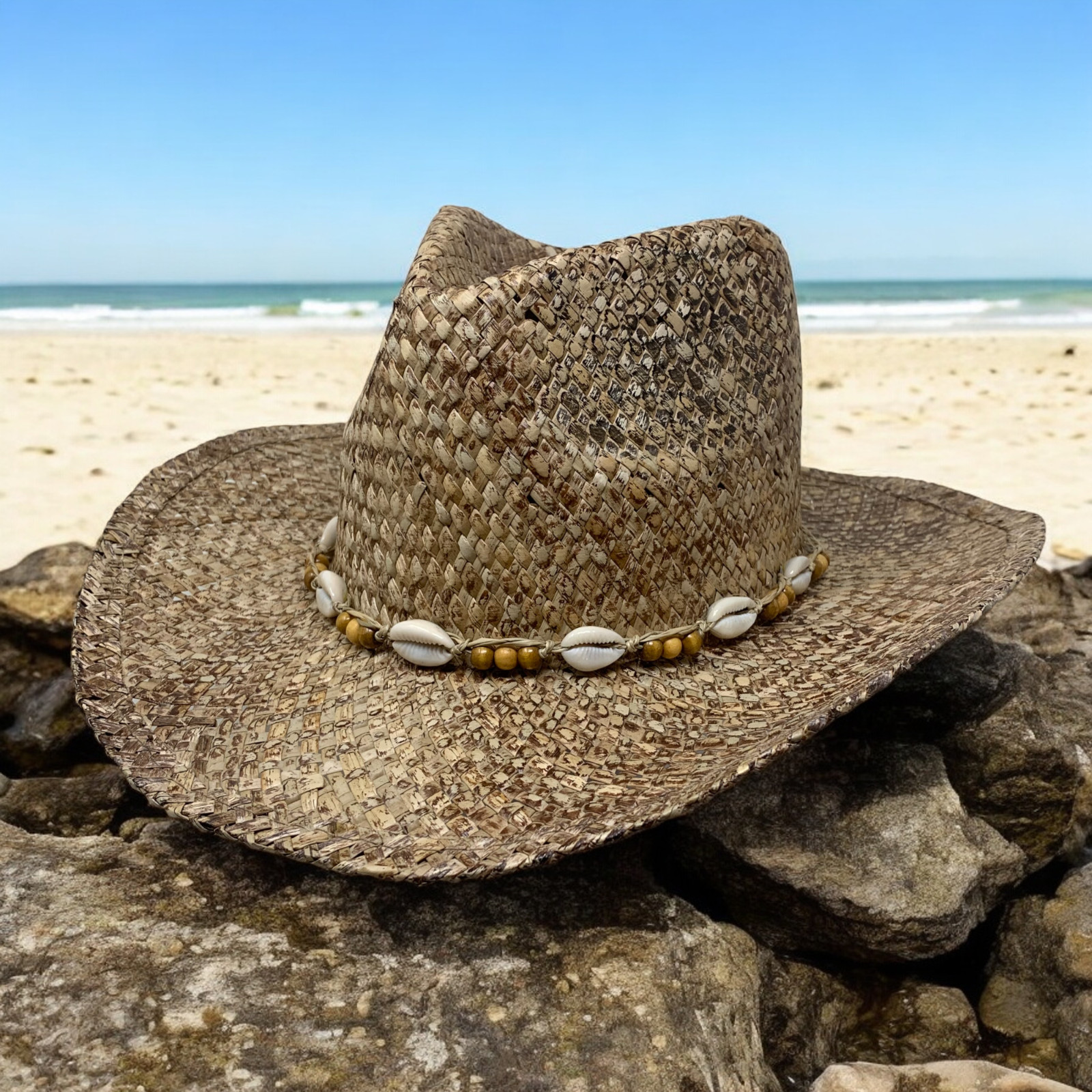 O’Rageous Western Seagrass Cowboy Hat Shell Band Sun … - Gem