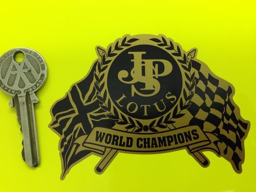 JPS LOTUS World Champion Black & Gold Flags car sticker | eBay UK