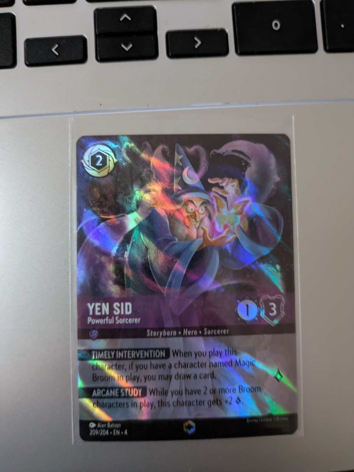 Yen Sid - Powerful Sorcerer (Enchanted) 209/204 Ursula's Return Holo ...