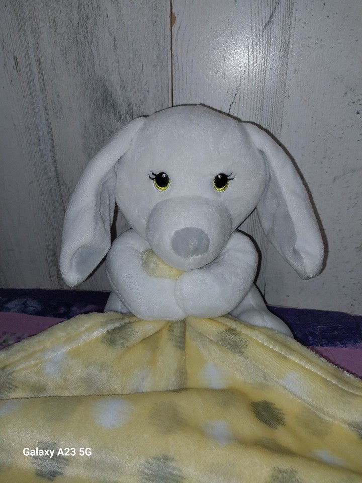 Little Beginnings Yellow Bunny Rabbit Security Blanket Lovey Lovie ...