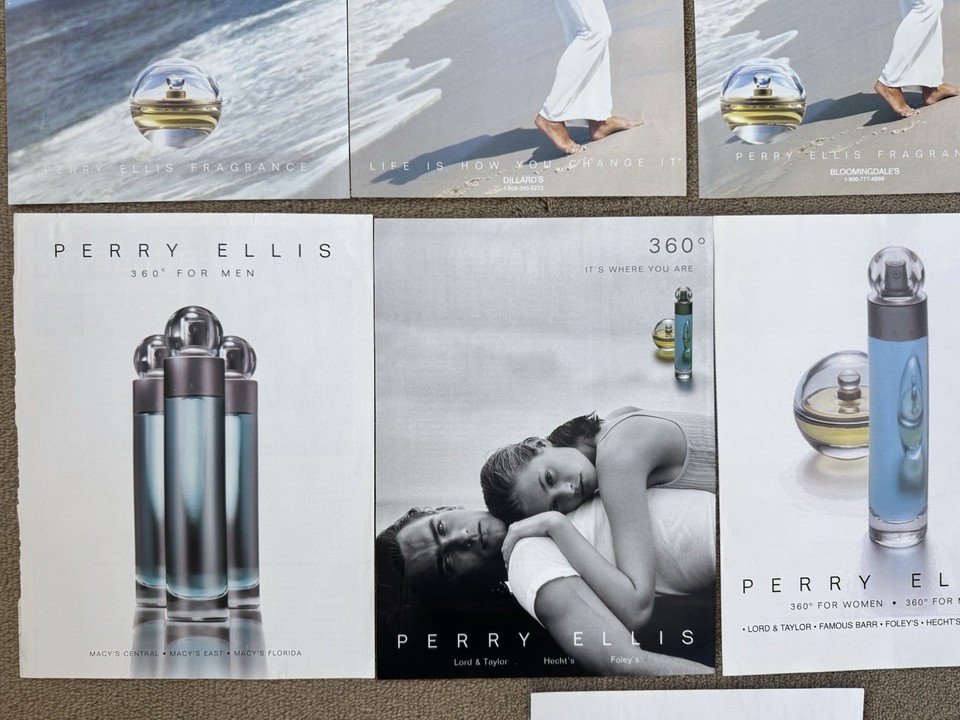 12x Perry Ellis 360 Perfume Ads Magazine Clippings | eBay Australia