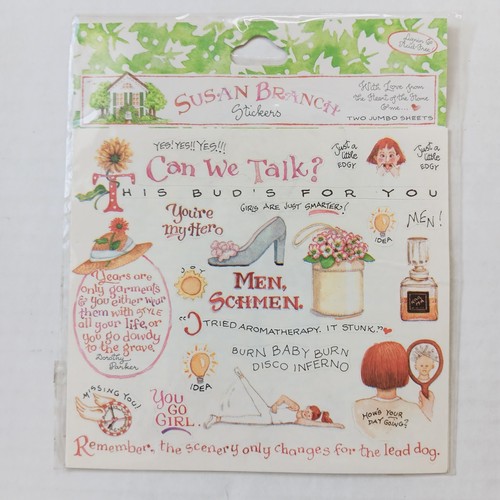 Susan Branch "MEN SCHMEN" Stickers - Two Jumbo Sheets | eBay