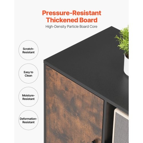 VEVOR Wood File Cabinet, Mobile Filing Cabinet with Open Shelves ...