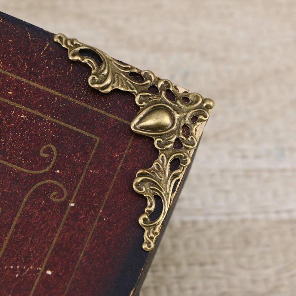 24 Pcs Vintage Metal Book Corner Protector Box Book Scrapbook Album ...