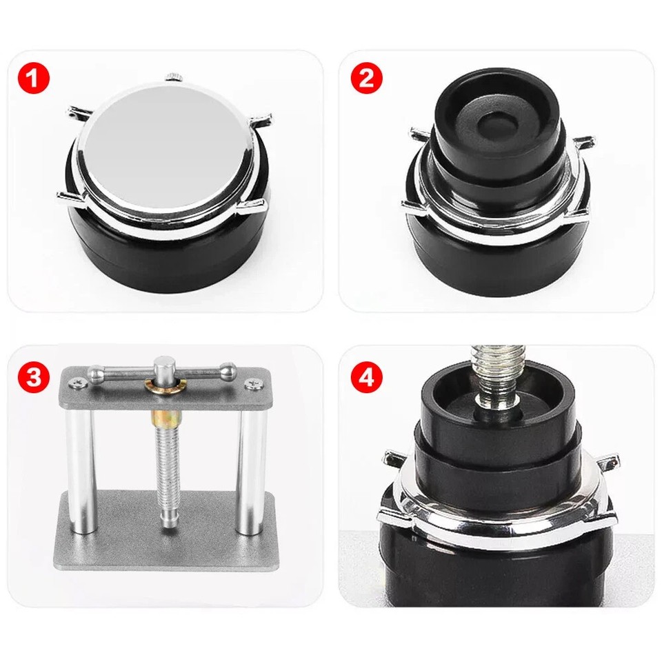 21PCS Watch Back Press Tool Kit Set with Fitting Dies Watch Case Repair ...