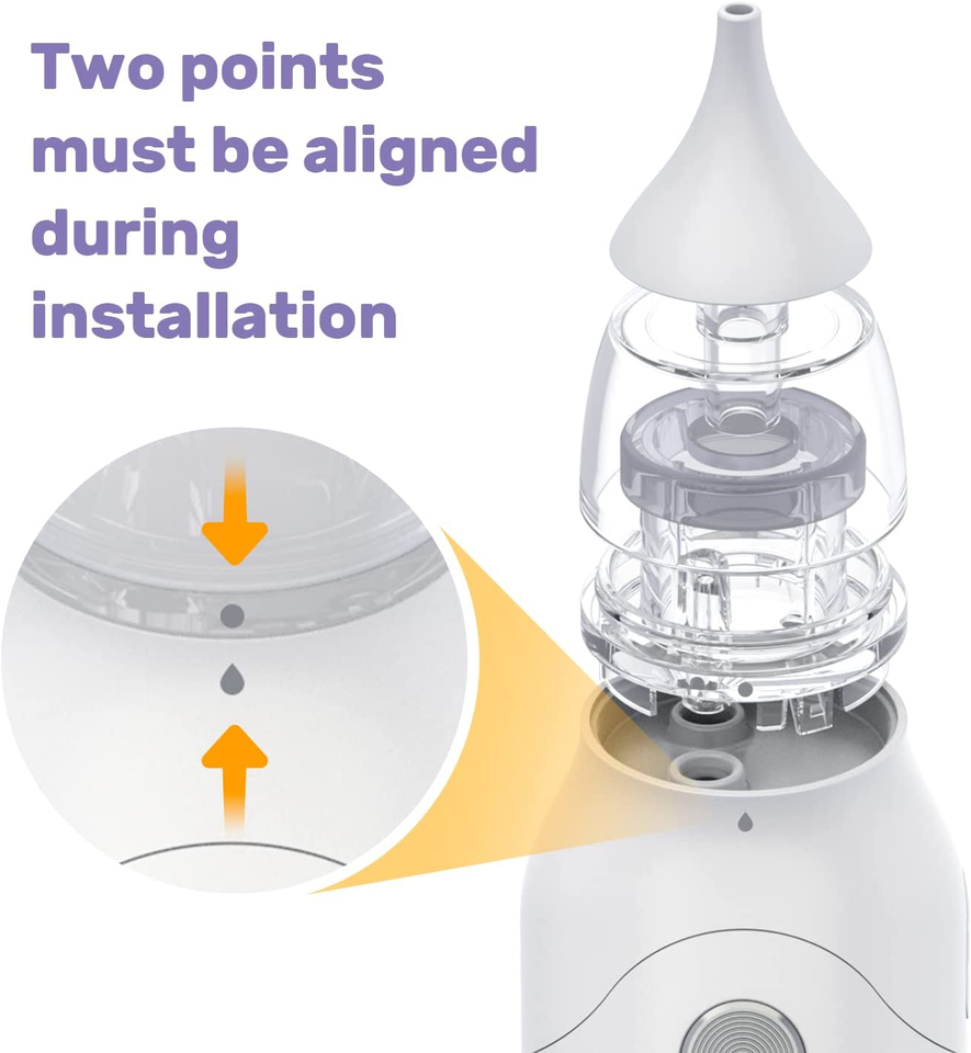 Electric Nasal Aspirator for Baby Nose Sucker,3 Different Nose Suction ...