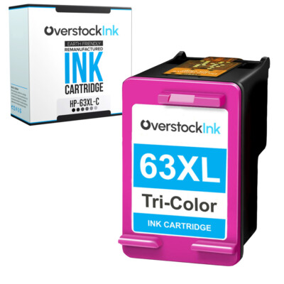 63XL Color Ink Cartridge for HP DeskJet 2132, HP ENVY 4512, HP ...