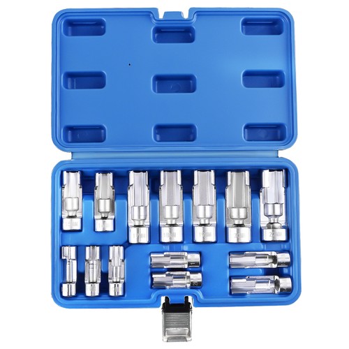 1022mm Diesel Injector Fuel Line Socket Wrench Set 14pcs Chrome ...