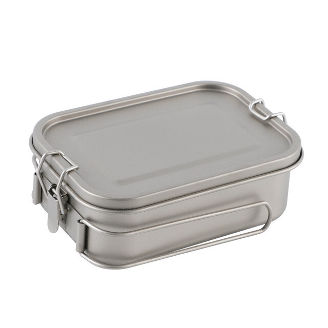 Healthy Titanium Alloy Portable Bento Dinner Box Leak-Proof Lunch Box ...