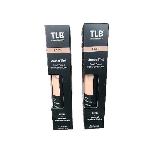 2 SEALED TLB Vegan Beauty Just A Tint 3-in-1 Skin Conditioner Vanilla ...