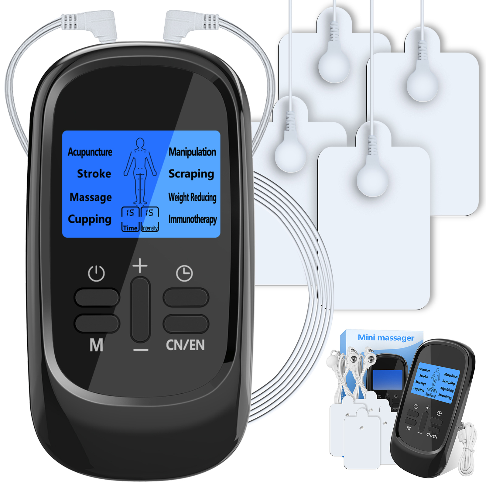 Pulse Digital Tens Machine Full Body For Pain Relief Unit Massager ...