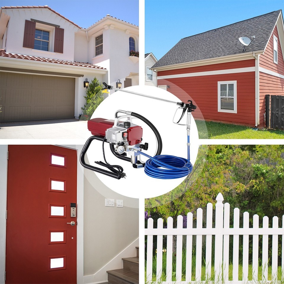 110V 1700W High Pressure Airless Spraying Wall Paint Spray Gun Sprayer ...