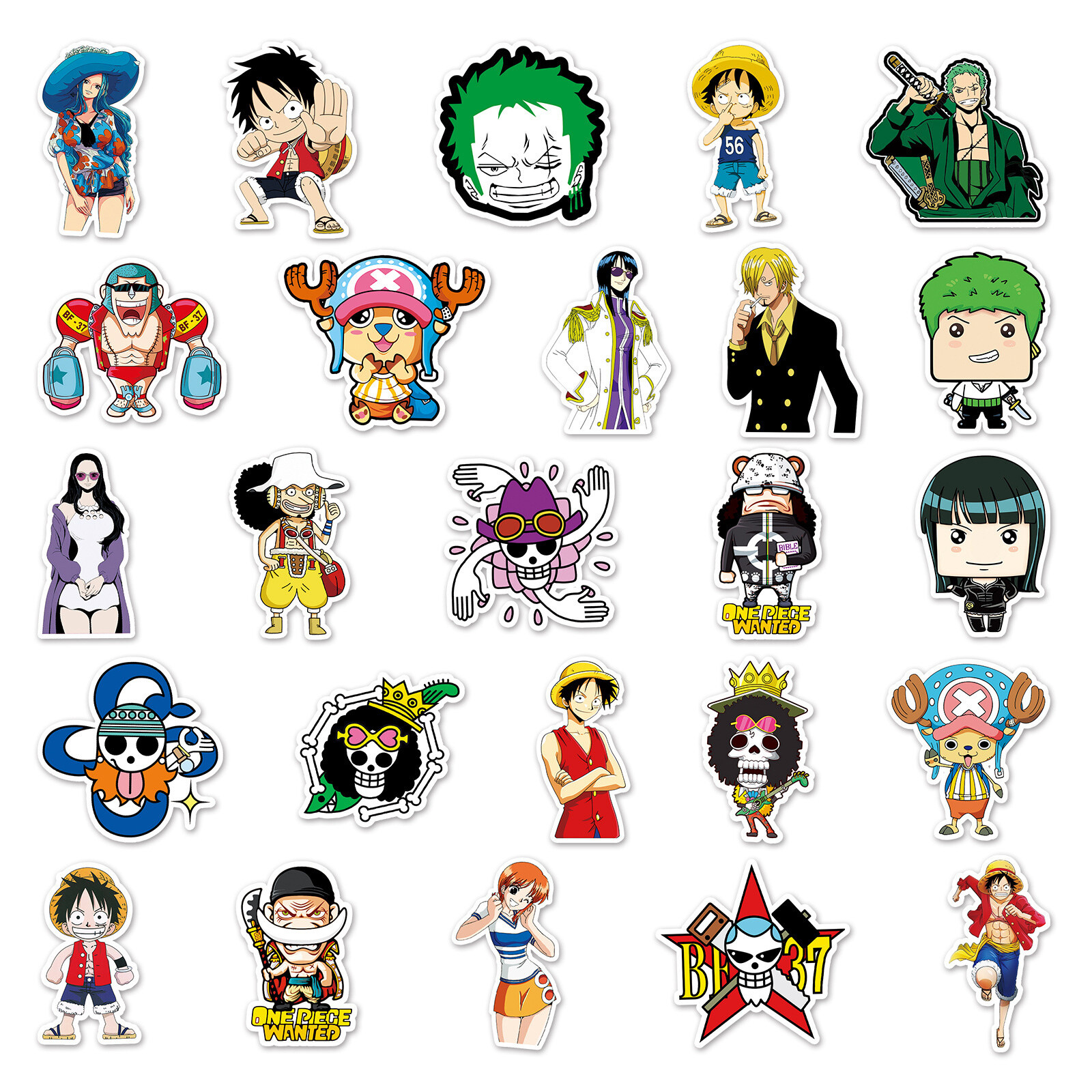 50Sheets/Set Cartoon One Piece Graffiti Wasserdicht Aufkleber ...