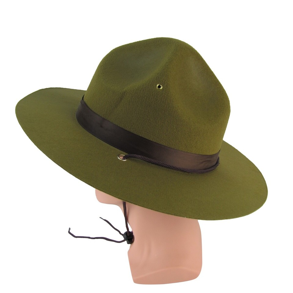 Olive Green Park Forest Ranger Hat Outdoor Cap Adult Trooper Costume ...