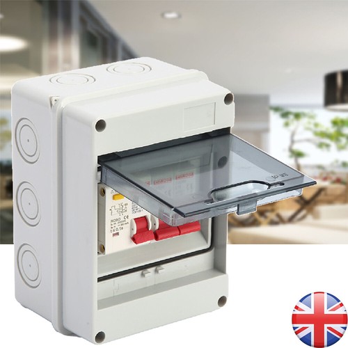 2 Way Garage Shed Camper Van Caravan Consumer Unit Box with RCD and 2x ...