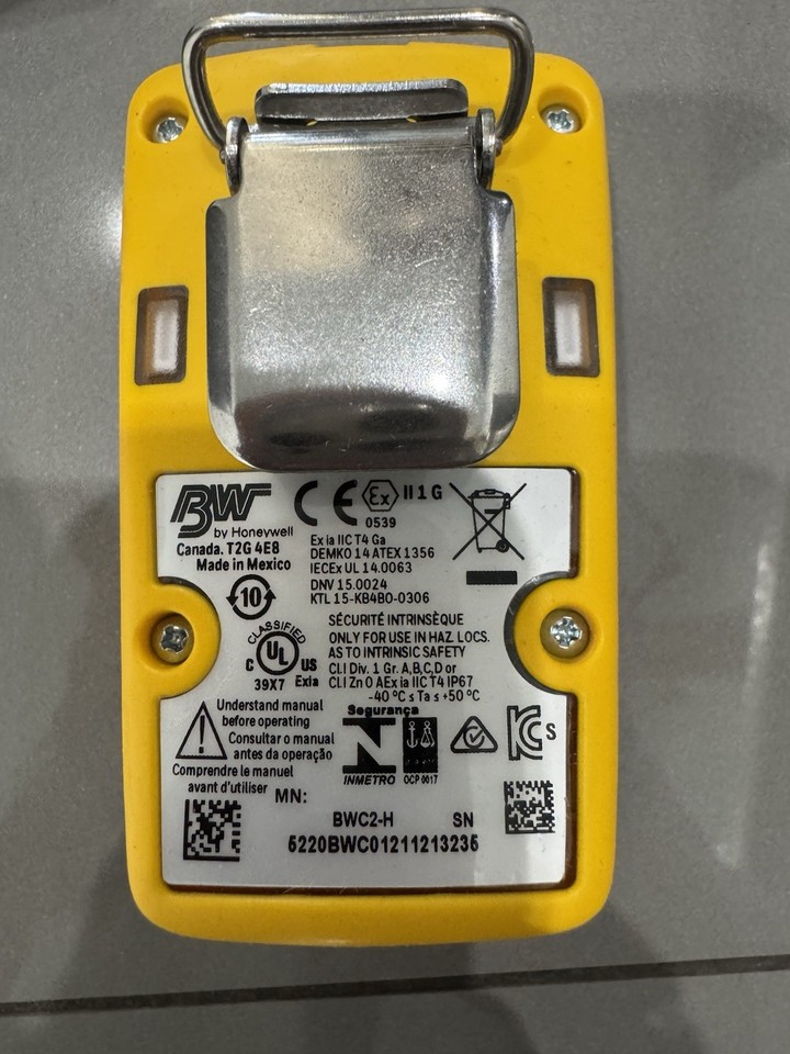Honeywell BWC2-M Gas Alert Monitor Detector BW-CLIP | eBay