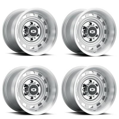 Set 4 15" Vision American Muscle 54 Cheyenne Silver Machined 15x10 ...