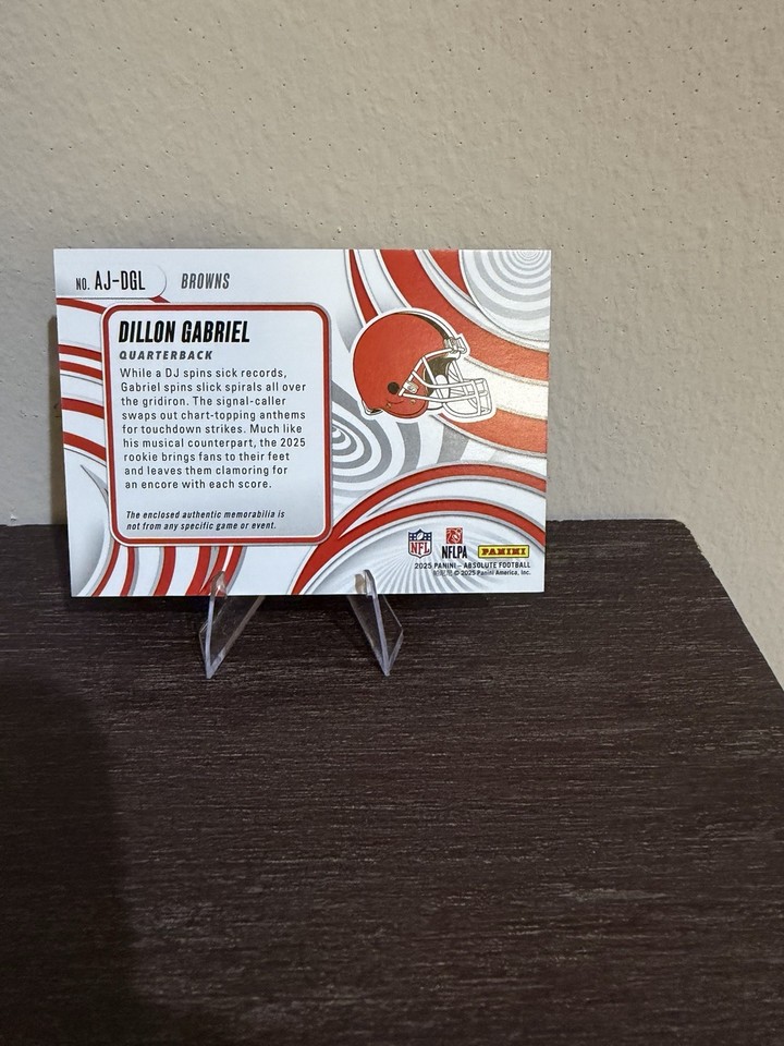 2025 Panini Absolute Dillon Gabriel Rookie MEMORABILIA Card – Browns ...