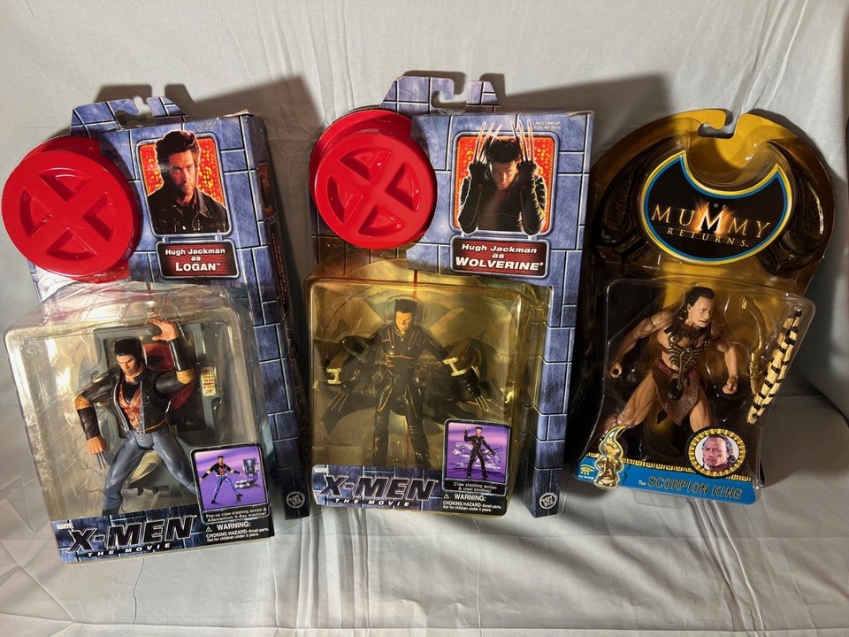 Lot Of 3 Sealed Action Figures - Marvel X-Men The Movie Wolverine & The ...