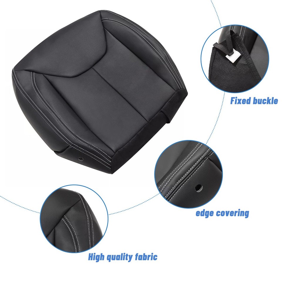 Fit For Jeep Wrangler Rubicon 13-2017 Driver Bottom Seat Cover Black ...