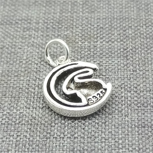 5pcs of 925 Sterling Silver Crescent Moon Rabbit Bunny Charm for Easter ...