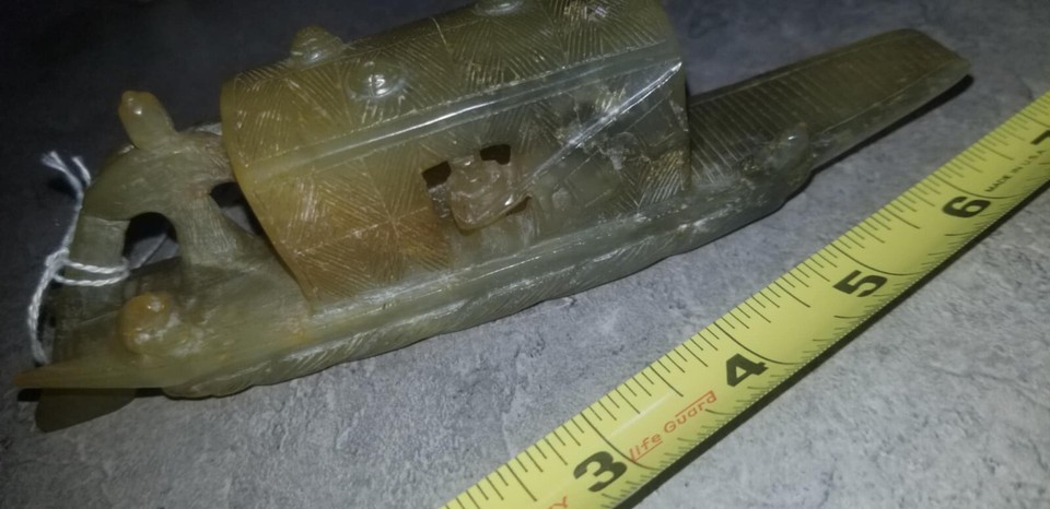 Chinese Artifact Sanpan/Boat Stone Carving | eBay