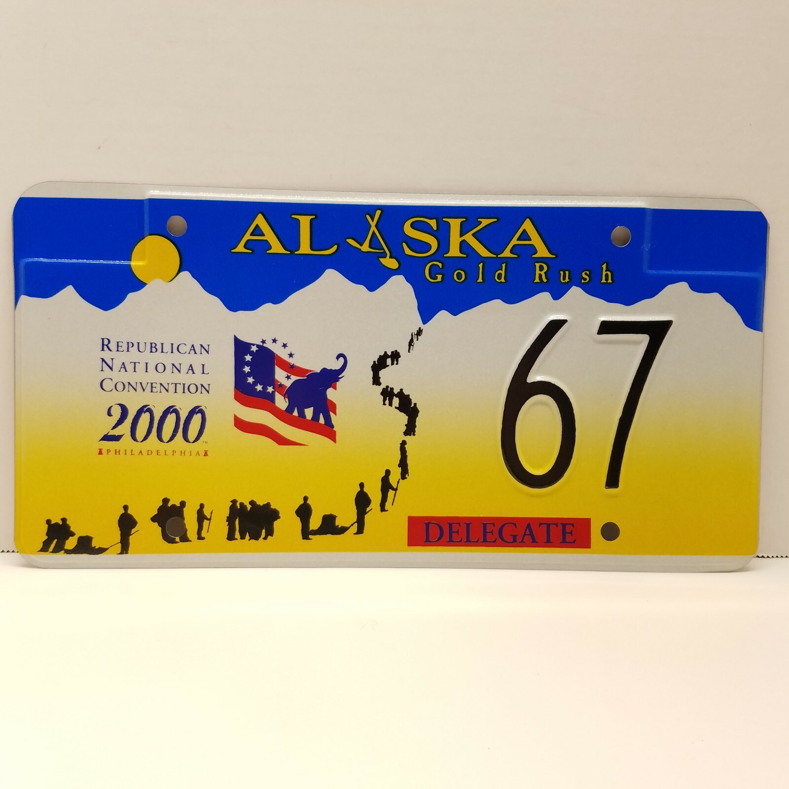 Rare Alaska 2000 Republican National Convention PA Delegate License ...