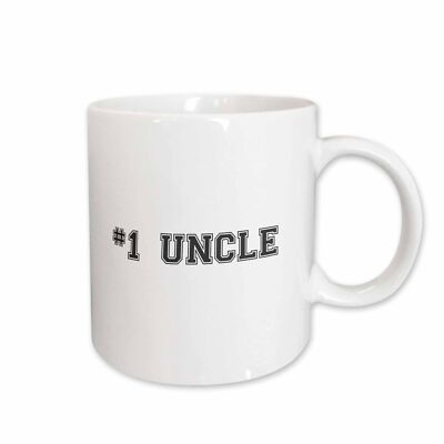 3dRose #1 Uncle - Number One Uncle - black text - best honorary uncle ...