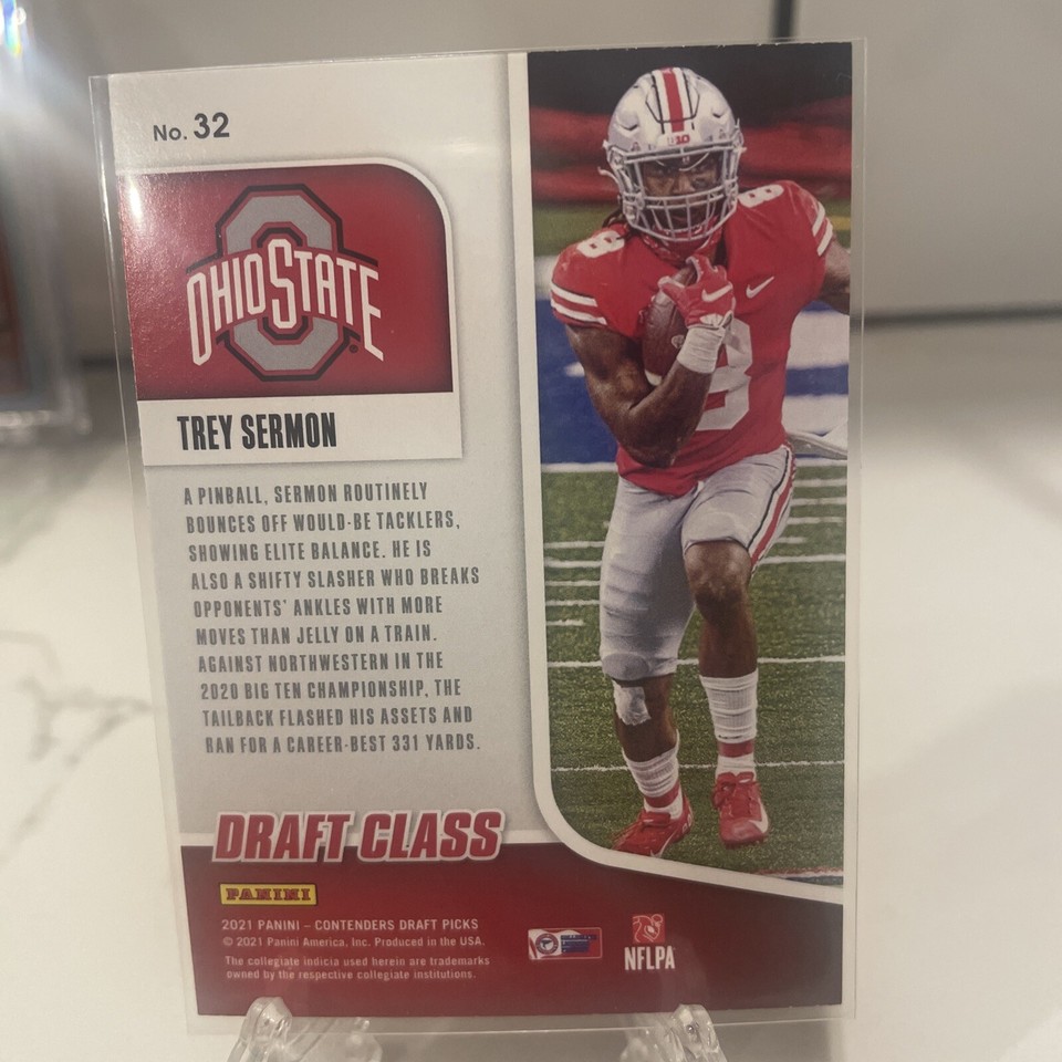 2021 Contenders Trey Sermon Draft Class Purple Foil Ohio St 32 PWE | eBay