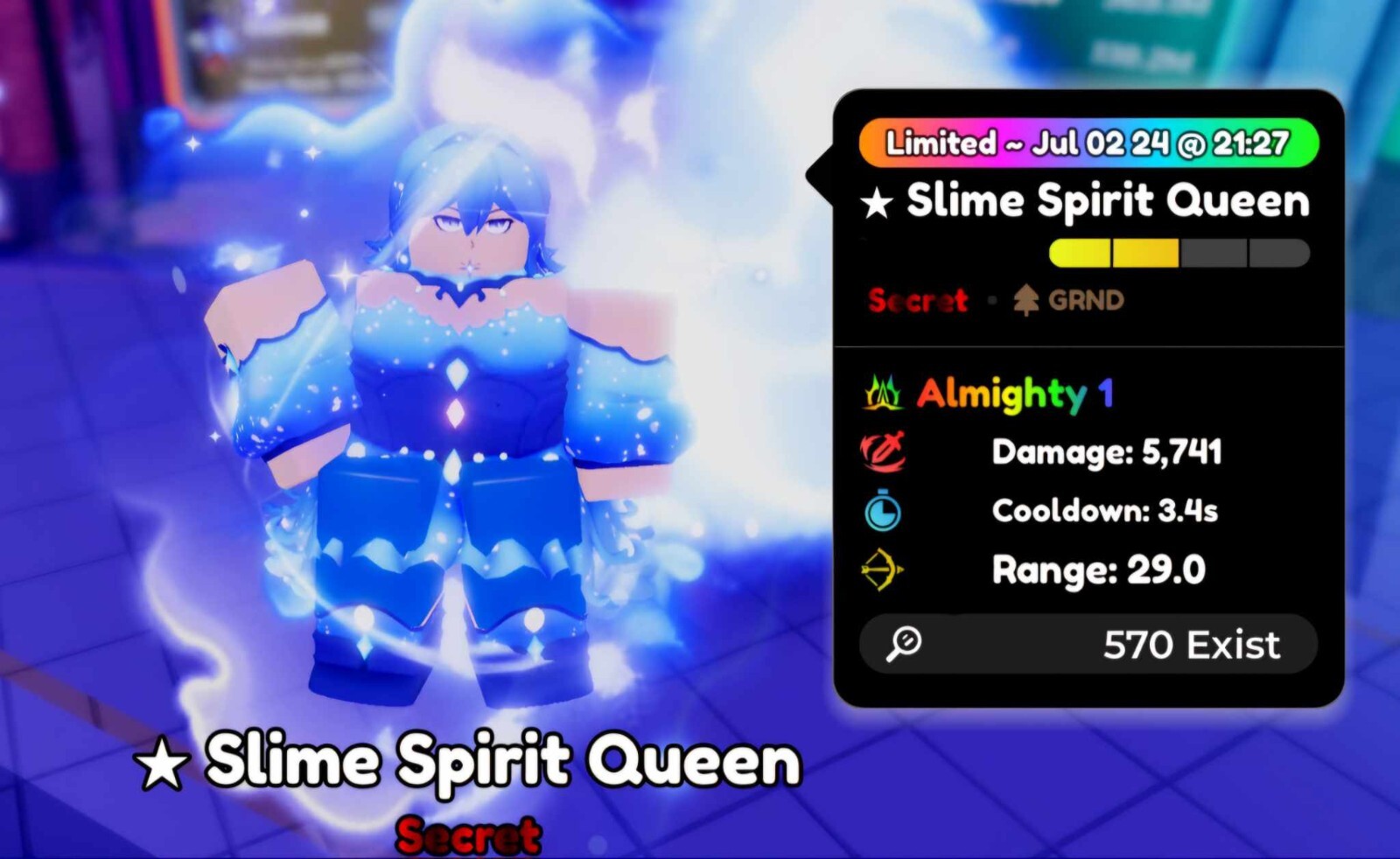 Slime Spirit Queen ~ Almighty 1 ~ Rimuru ~ Secret ~ Anime Defenders | eBay