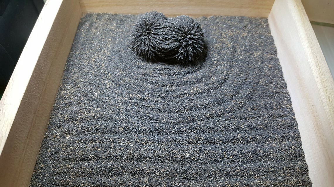 Zen Garden Kit with Magnetic Sand, wooden tools for Relaxation & Stress ...