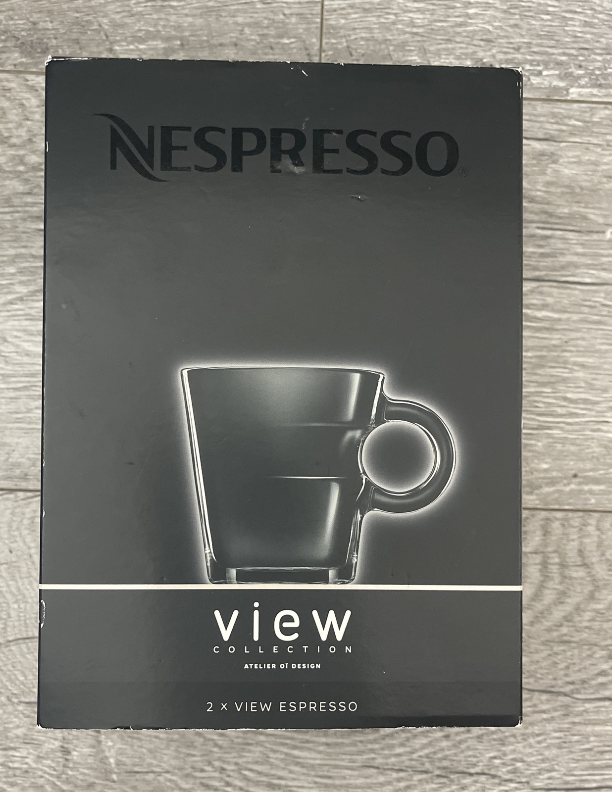 Nespresso View Collection Espresso Glass Cup and Stainless Steel Saucer ...