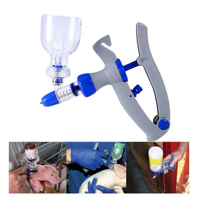 5ml Automatic Self Refill Vaccinate Injector Syringe Livestock Chicken ...