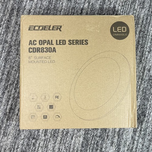 ECOELER 8" LED Flush Mount Disc Light 30W Dimmable 5000K White Ceiling ...