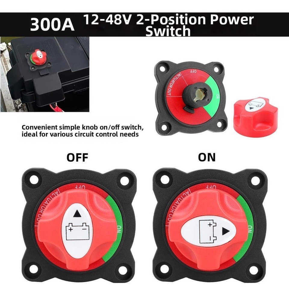 Battery Isolator Switch Marine Battery Selector Heavy Duty Construction ...